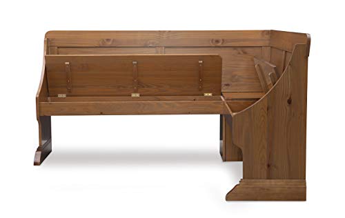 Linon Pine Breakfast Table and Bench Patrik Nook