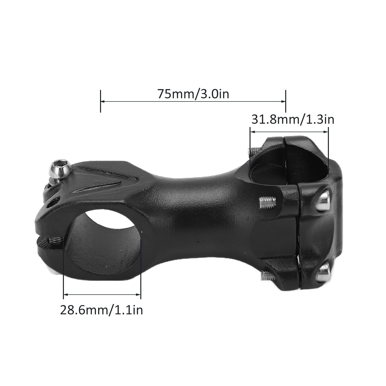 plplaaoo Stem 31.8 Adjustable Bike Stem, Handlebar Stem Aluminum Alloy Adjustable Short Handlebar Stem Riser,Bike Handlebar Stem 31.8mm,for Road Bikes Mountain Bikes, Bike Stem Bike Handlebar Stem