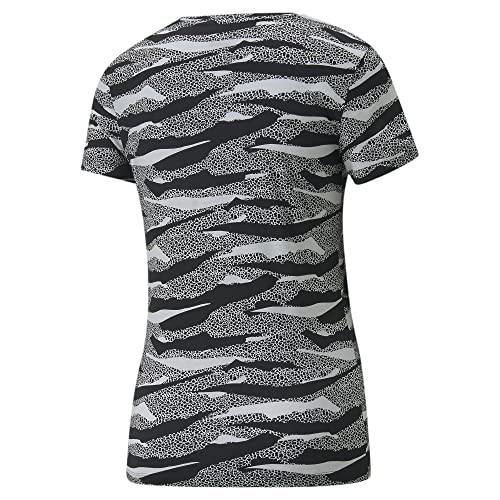 PUMA Women's Essentials+ Animal All Over Print Tee, Black, Medium