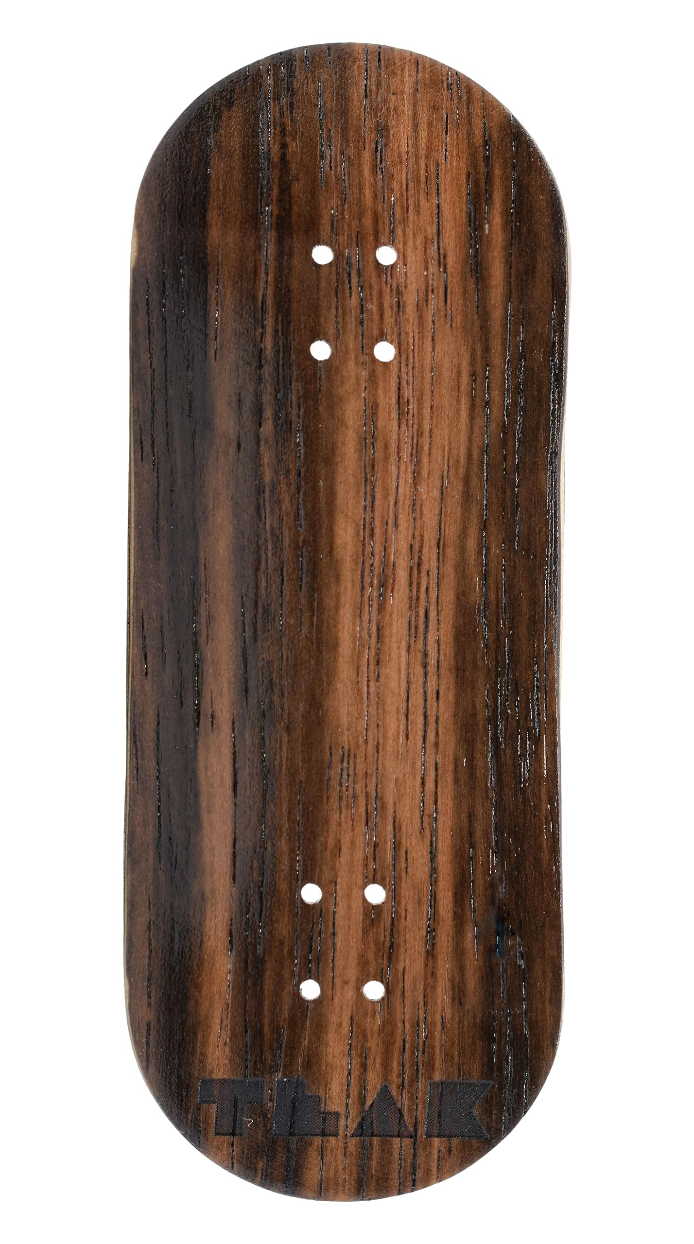 Teak Tuning Prolific Wooden Fingerboard Deck, 35mm x 95mm Popsicle Shape - Two Tone with Black Mid Plies - 6 Ply with Double Color Mid Plies - Includes Prolific Foam Tape