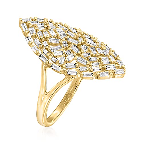 Ross-Simons 0.65 ct. t.w. Diamond Marquise-Shaped Ring in 14kt Yellow Gold. Size 7