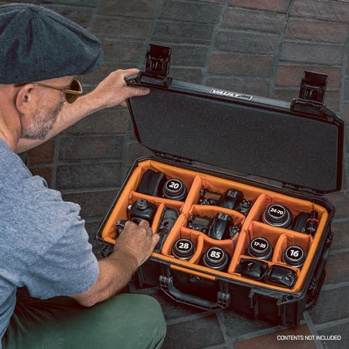 Pelican Vault - v525 Case with Padded Dividers for Camera, Drone, Equipment, Electronics, and Gear (Black)