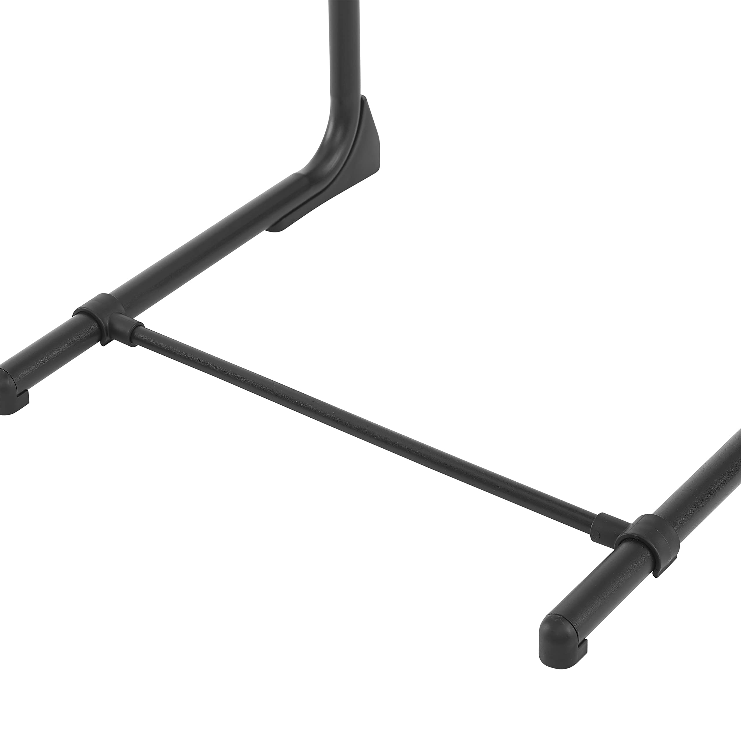 Living and More Tray Folding Table, Folding Table with Cup Holder, Couch Desk for Working from Home, TV Trays for Eating, Portable and Adjustable TV Table, Black