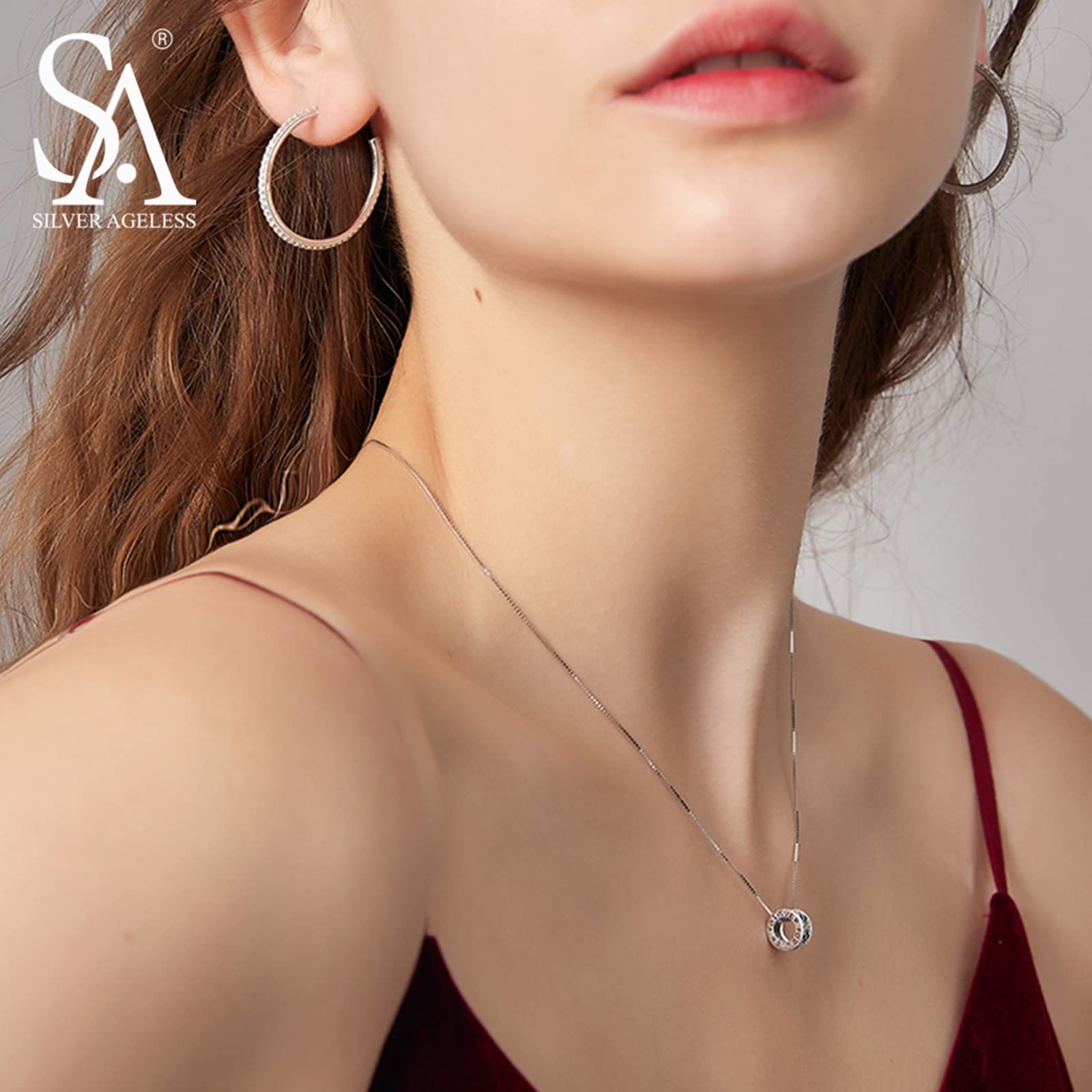 Sterling Silver Dainty Necklace Personalized Four-leaf Clover Pendant Necklace Cubic Zirconia Jewelry for Women