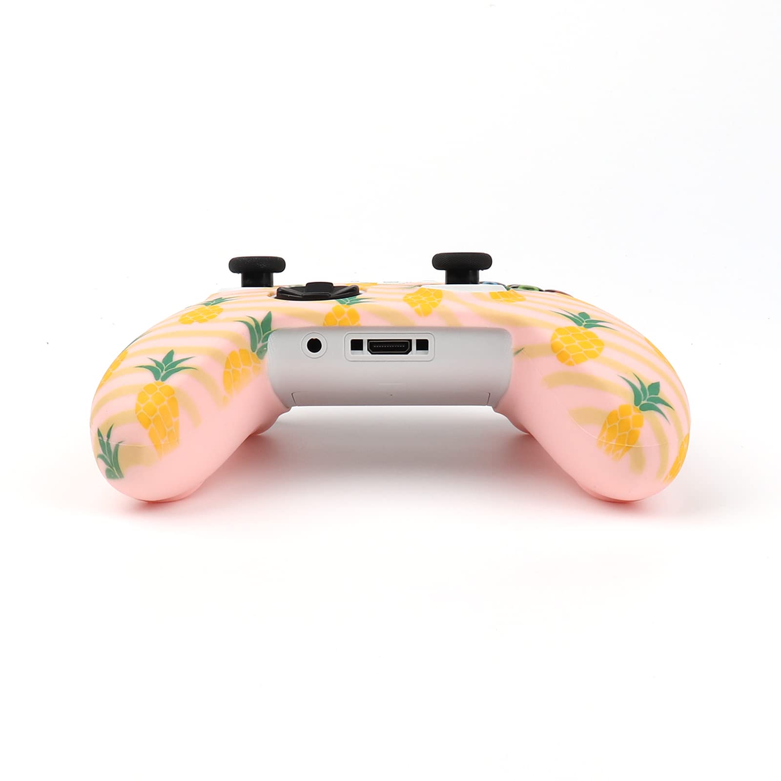 RALAN Fruit Pink Controller Skin for, Anti-Slip Silicone Controller Cover Protector Case Compatible for Wireless/Wired Gamepad Joystick with 2 Cute Thumb Grips Caps