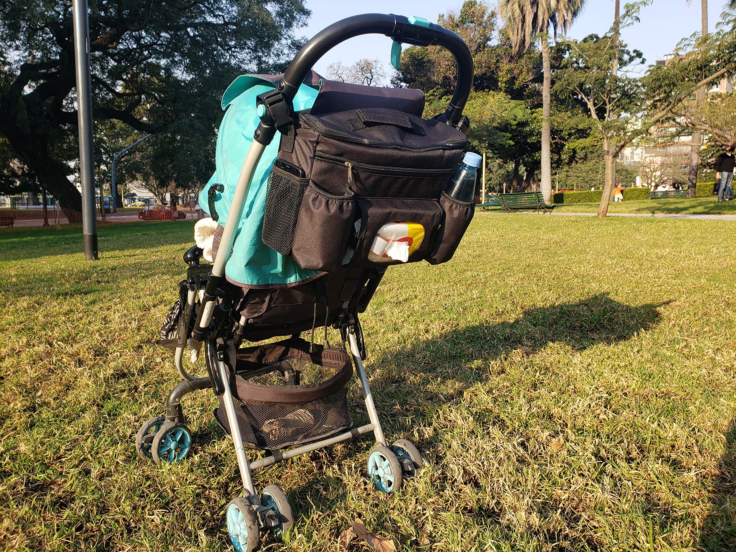 MagMaxi Universal Stroller Organizer, Baby Accessories Large Caddy, with tissues, diapper Bag