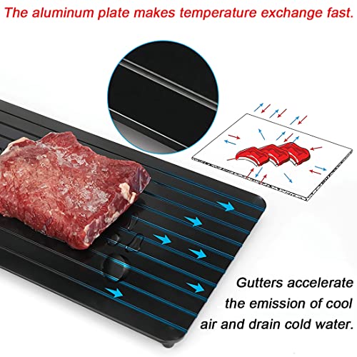 Quick Thaw Plate - Frozen Food Steak Meat Vegetable Fruit Natural Quick Thaw Pad Fast and Safe No Microwave or Hot Water Required Kitchen Supplies