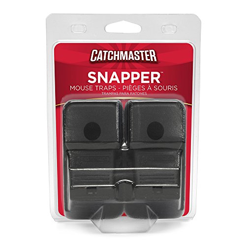 Catchmaster 605R Snapper Easy Set Mouse Trap, 2Pk, Black