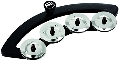 Meinl Percussion BBTA1-BK Backbeat Tambourine for 10-12 Inch Drums, Stainless Steel Jingles