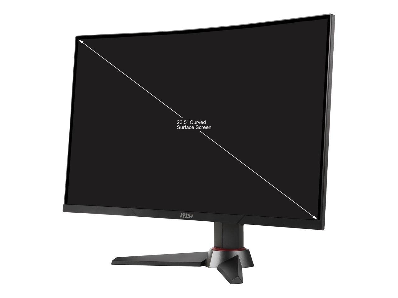 MSI Full HD Non-Glare 1ms 1920 x 1080 144Hz Refresh Rate USB/DP/HDMI FreeSync 23.5” Gaming Curved Monitor (Optix MAG240CR) - Black