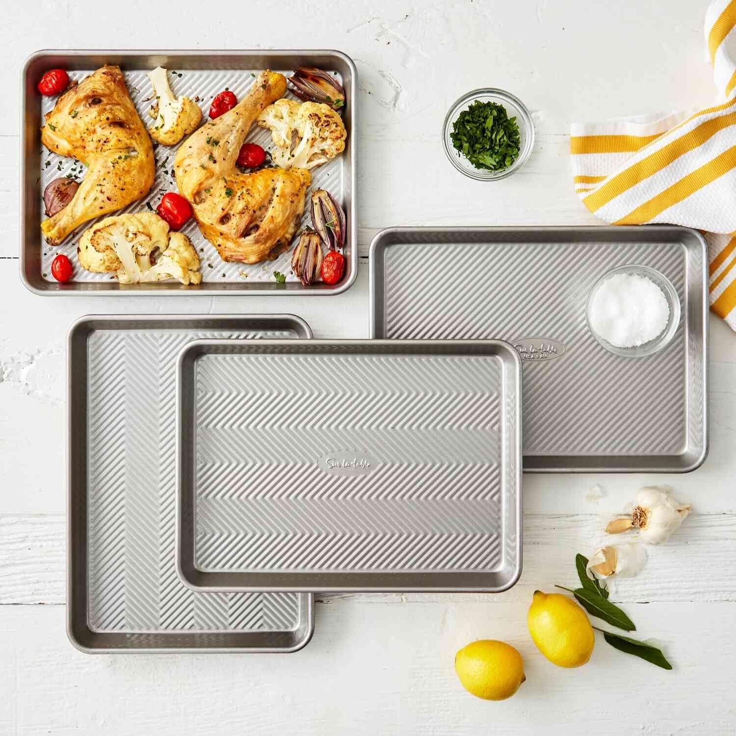 Sur La Table Platinum Quarter Sheet Pan, Set Of 2, Silver