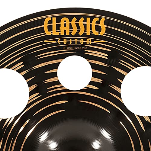 Meinl Cymbals Classics Custom Dark 16" Trash Crash Cymbal for Drum Set β Made in Germany β B12 Bronze, 2-Year Warranty (CC16DATRC)