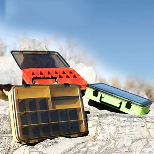 Multifunction Tackle Storage Box Multifunctional Fish Hook Box Parts Box Storage Box Special Tool Box Plastic Bait Box Double-layer Fake Bait Box Fishing Gear Accessories Box Large Capacity Lure Box E