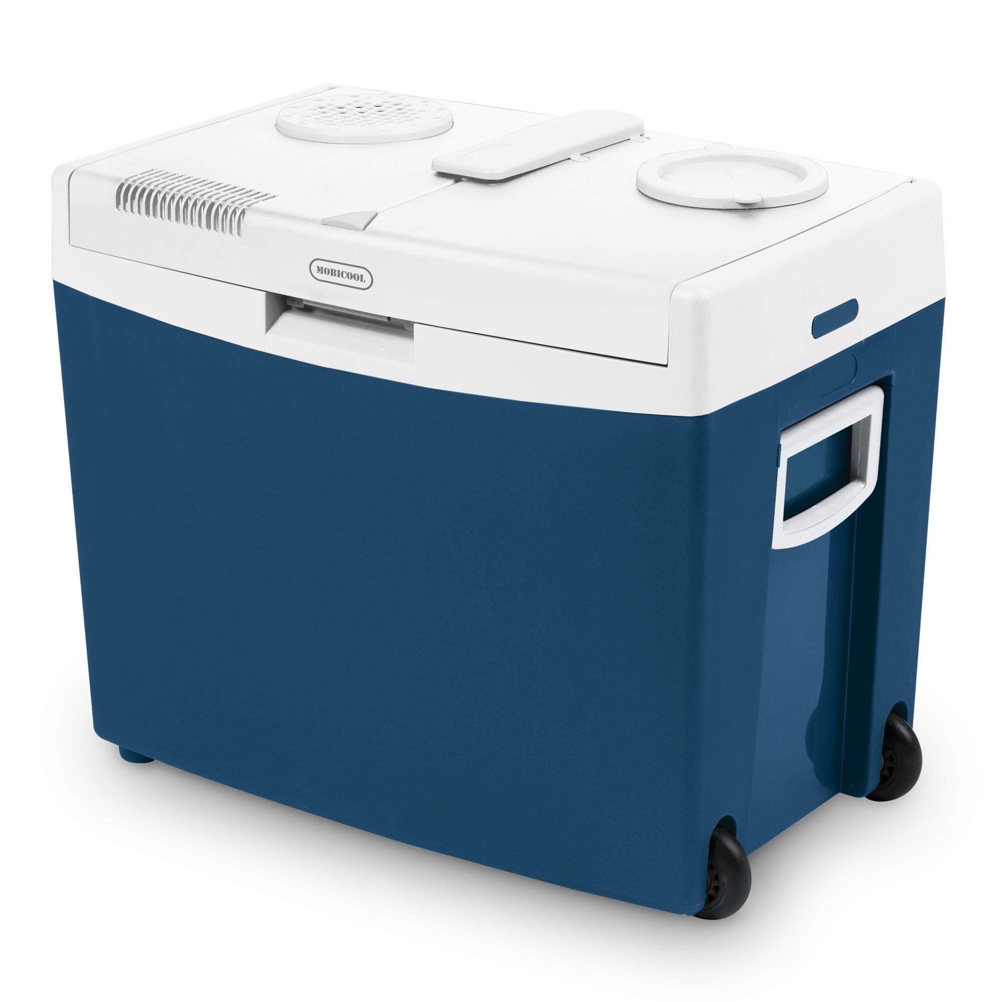 Mobicool MT35W Portable Thermoelectric Warming and Cooling Cooler with Wheels and Handle, 36 Quart (34L), 48 Can Capacity, 110V AC/12V DC Power Options for Travel, Camping and Picnics