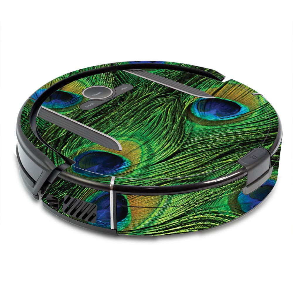 MightySkins Skin Compatible with Shark Ion Robot R85 Vacuum - Peacock Feathers | Protective, Durable, and Unique Vinyl Decal wrap Cover | Easy to Apply, Remove, and Change Styles | Made in The USA