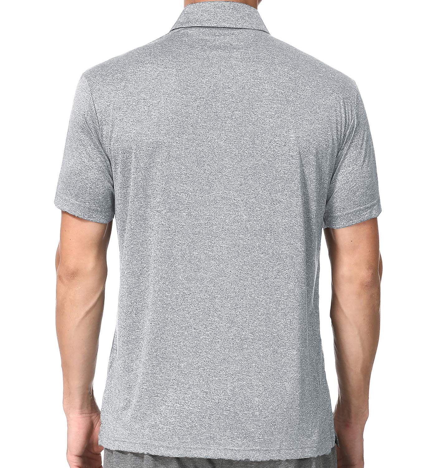 Men's Alpha Dry Fit Golf Polo Shirt - Light Grey, XXL, Regular Fit