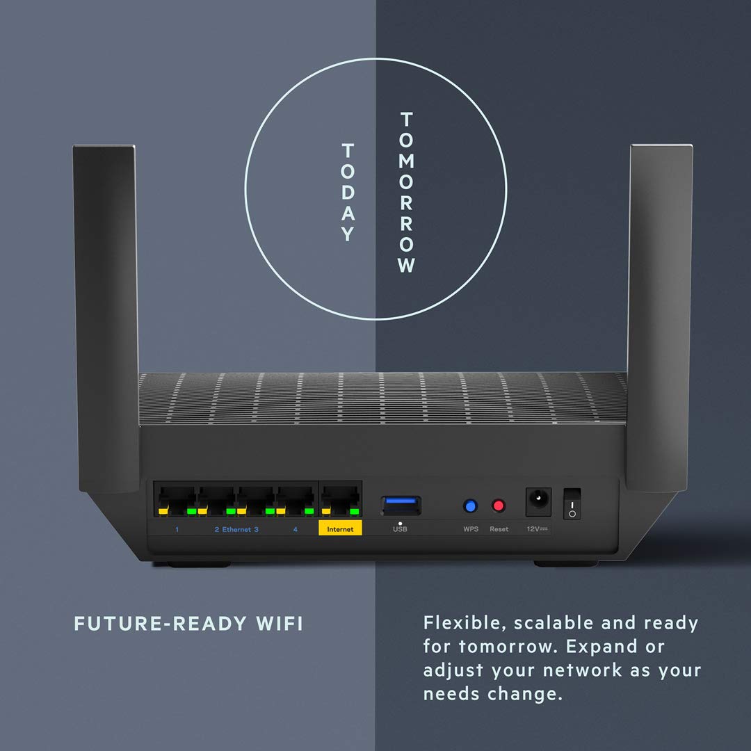 Linksys Mesh Wifi 6 Router, Dual-Band, 1,700 Sq. ft Coverage, 25+ Devices, Supports Guest WiFi, Parent Control, Speeds up to (AX1500) 1.5Gbps - MR7310