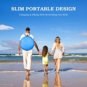 Pop Up Beach Tent for 4 Person Easy Setup and Portable Beach Shade Sun Shelter Canopy with UPF 50+ UV Protection for Family Size