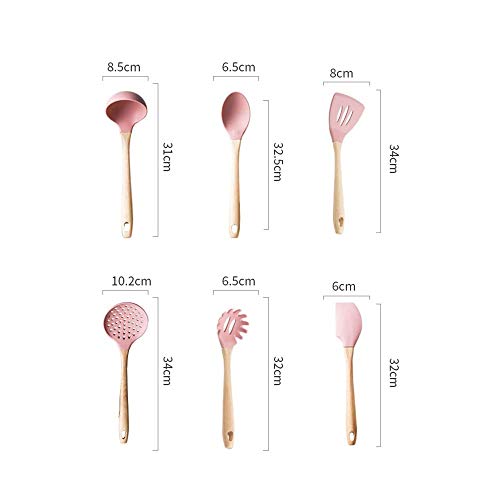 LMMDP Silicone Kitchenware Non-stick Cookware Cooking Tool Spatula Shovel Spoon Soup Kitchen Utensils Set