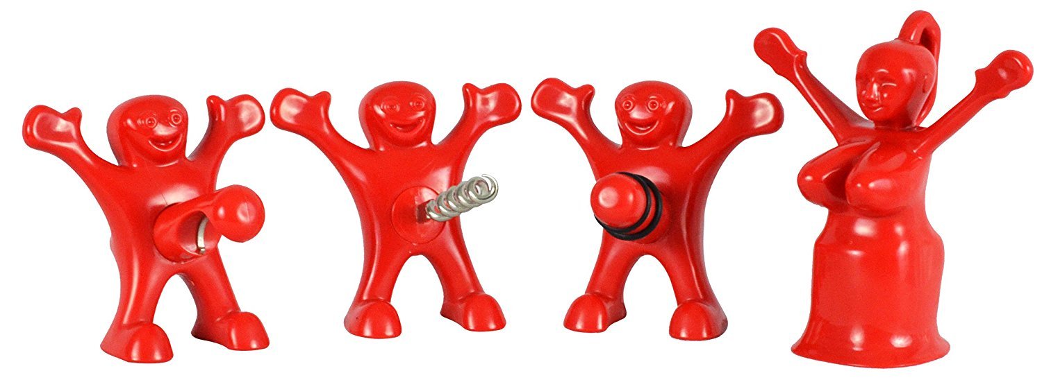 Sir Perky Bottle Stopper Corkscrew Bottle Opener Mrs Perky Bottle Stopper Ultimate Novelty Gift Set