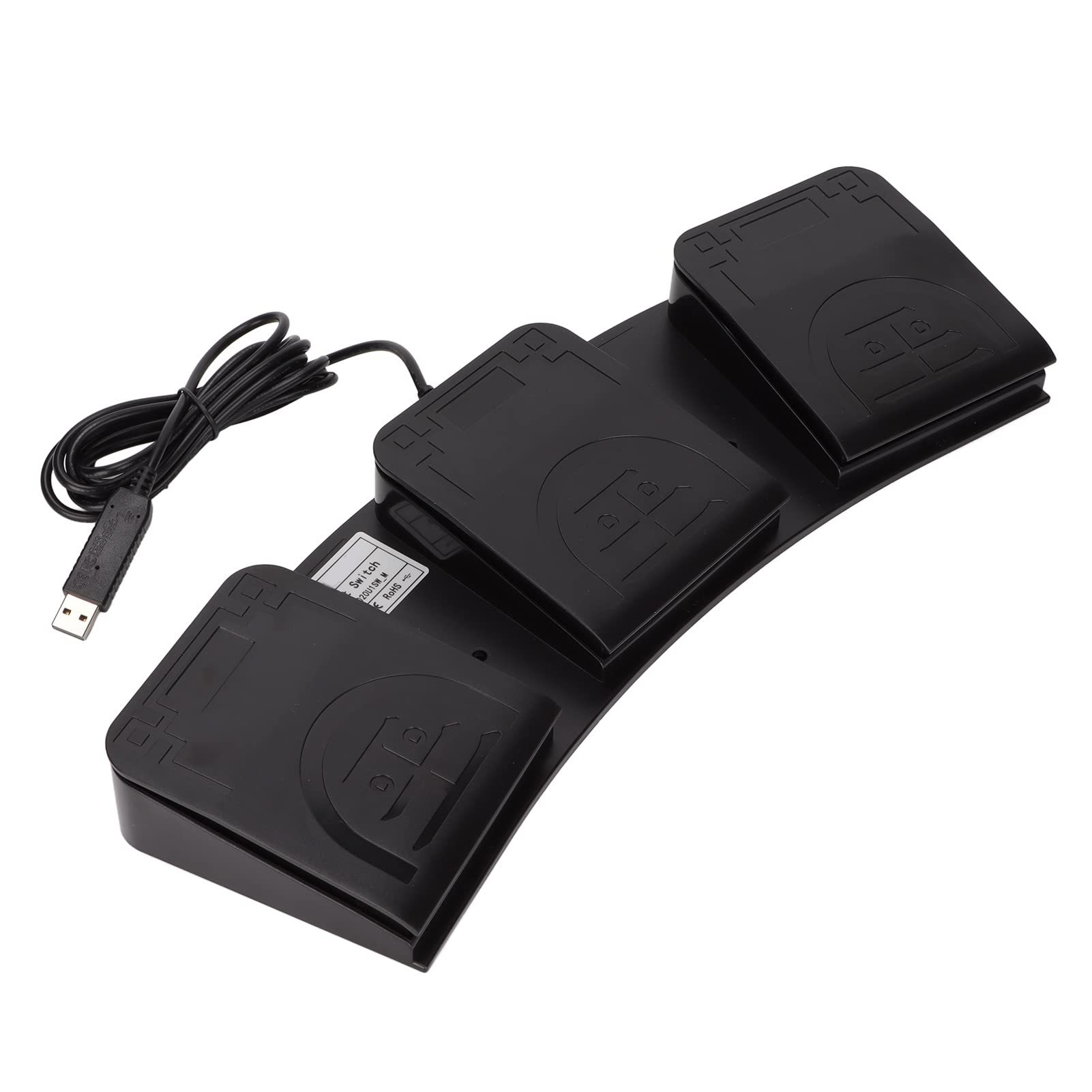 USB Triple Foot Pedal, PC Gaming Foot Pedal, Triple Keys MIDI Controller Mechanical Switch Programmable Computer Keyboard for Playing Games Factory Testing