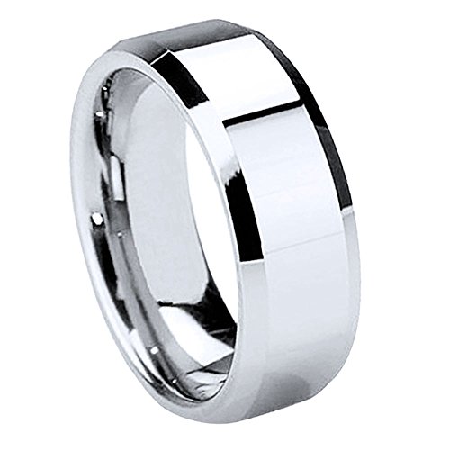 MABELLA Wedding Ring Sets Couples Rings Women's Size 10 Sterling Silver Princess Cubic Zirconia Men’s Size 12 Stainless Steel Bands