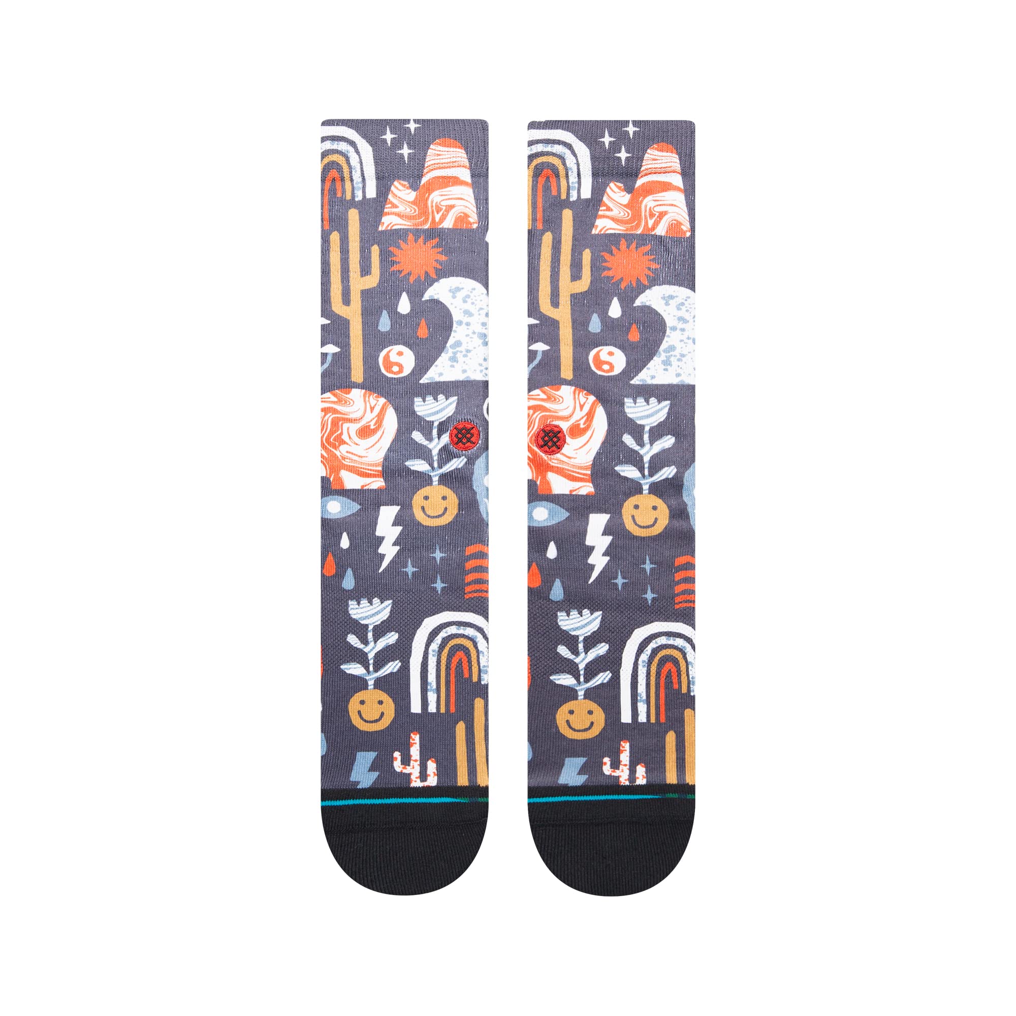 Stance Terrain Crew Socks (Medium, Washed Black)