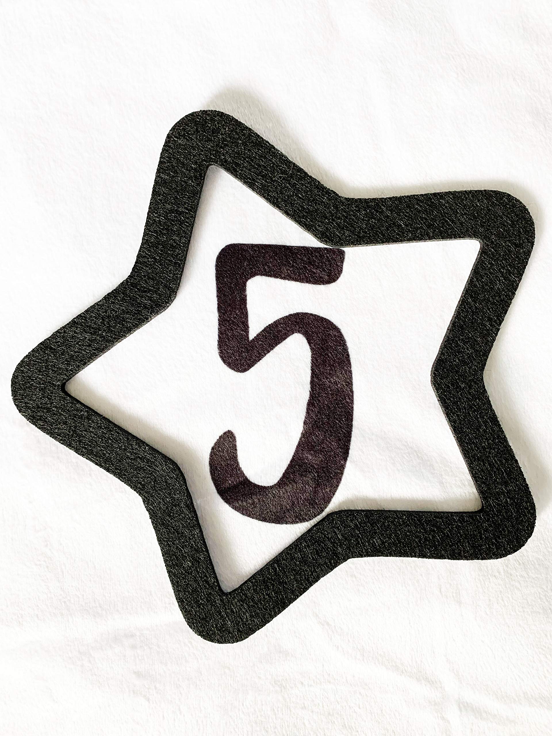 Milestone Marker Set Square Circle Star and Arrow Felt Black…