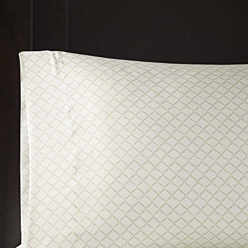 Madison Park - MPE10-796 Essentials Zara 16 Piece Jacquard Complete Bedding 2 Sheet Sets, King, Brown