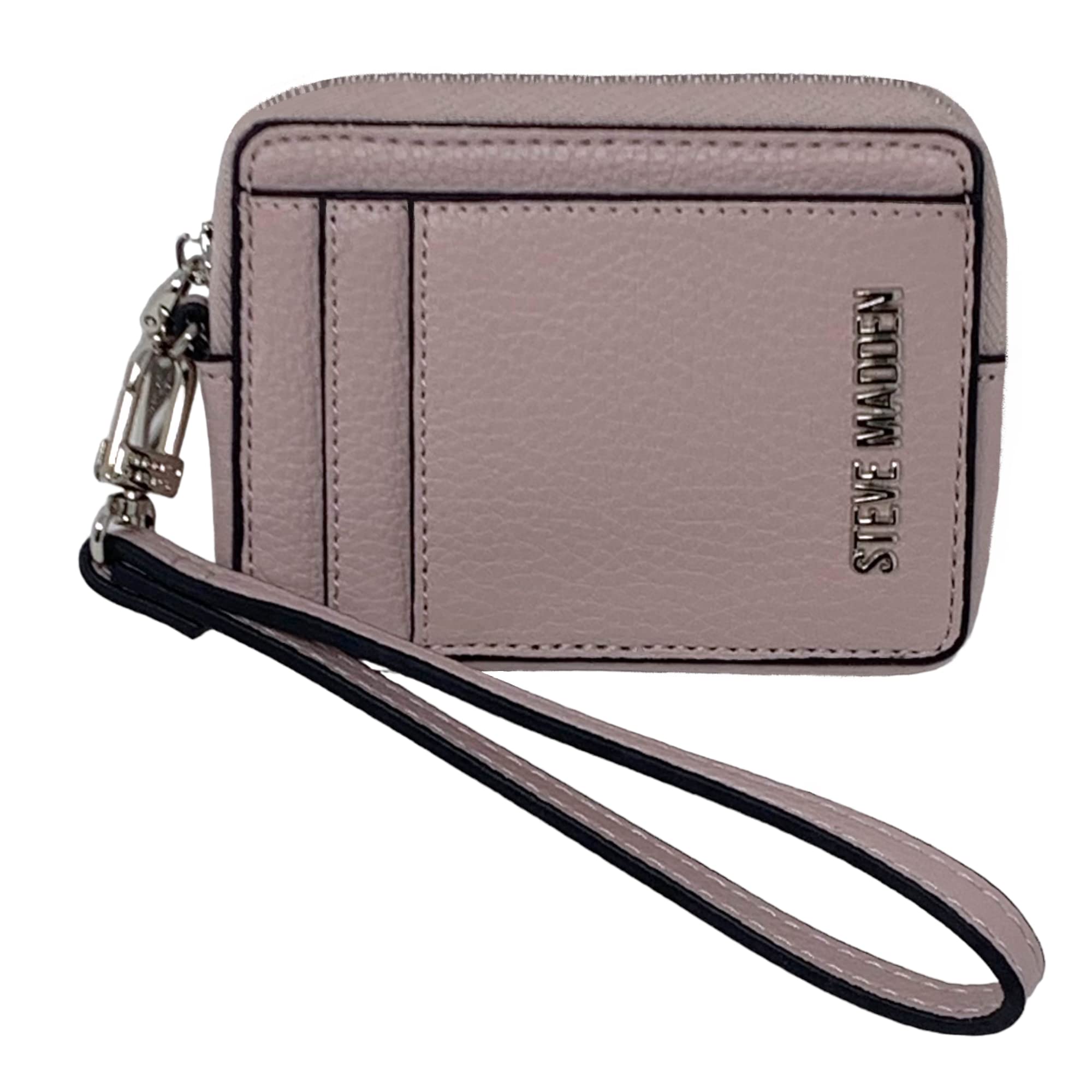 Steve Madden BPipper Zip Around Card Case Wristlet (Light Pink)