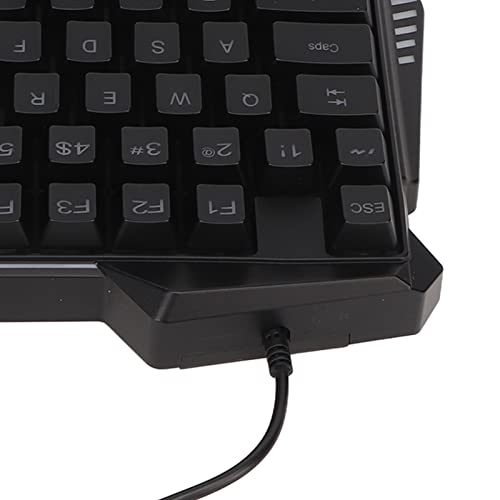 VINGVO One Handed Gaming Keyboard, 35 Keys RGB Gaming Keyboard Ergonomic Design Silent for PC