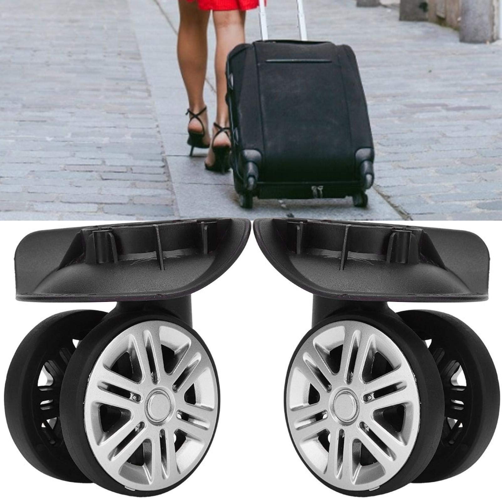 Luggage Wheel,Mute Double Row Wheel Suitcase Luggage Replacement Universal Outdoor Accessories