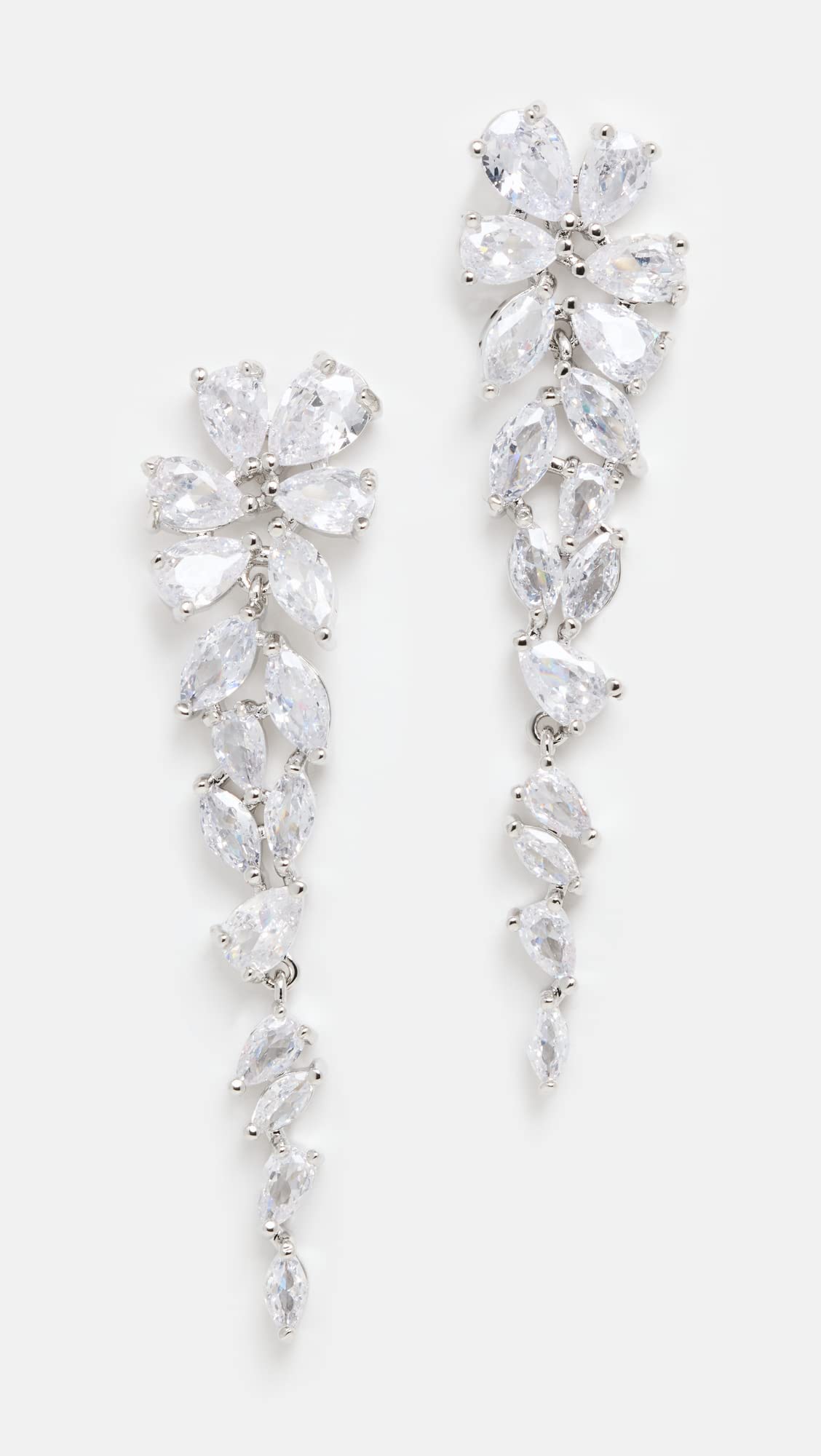 SHASHI Women's Estelle Earrings, White Gold, One Size