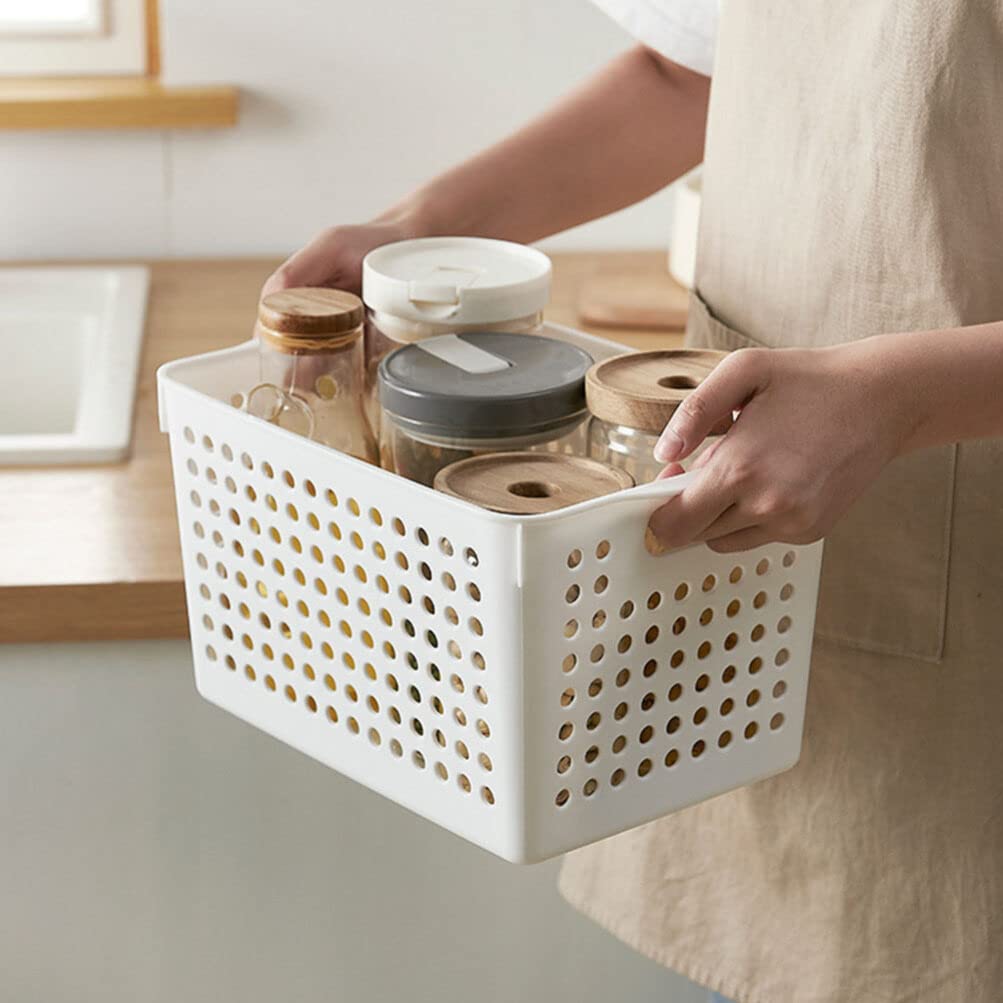 Operitacx 2pcs Box Storage Basket Plastic Storage Bins Woven Storage Baskets Toiletry Containers Files Desktop Organizing Box Desktop Sundry Case Plastic Box Storage Holder Cosmetic Box A4