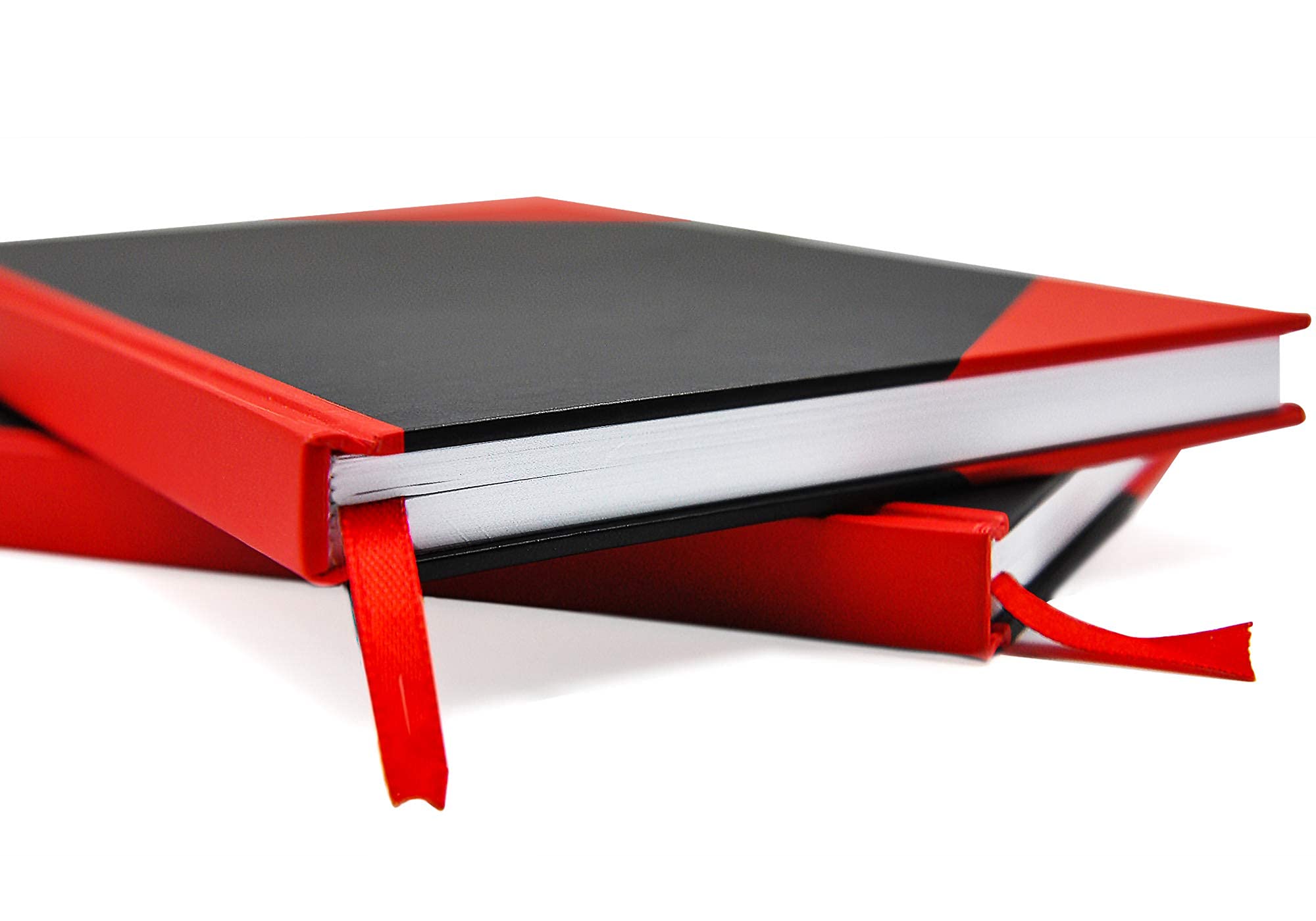 LYTek Notebook Journals,Lined Hardcover Notebooks For School,Work and Home.120Gsm Paper,Ghosting and Bleeding Resistance. (Black&Red)