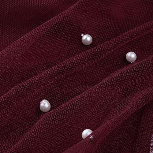 Pinkpaopao Lace Mesh Long Sleeve Wrap Dress for Women Sequins V Neck Elegant Party Dress Solid Color Patchwork Dress