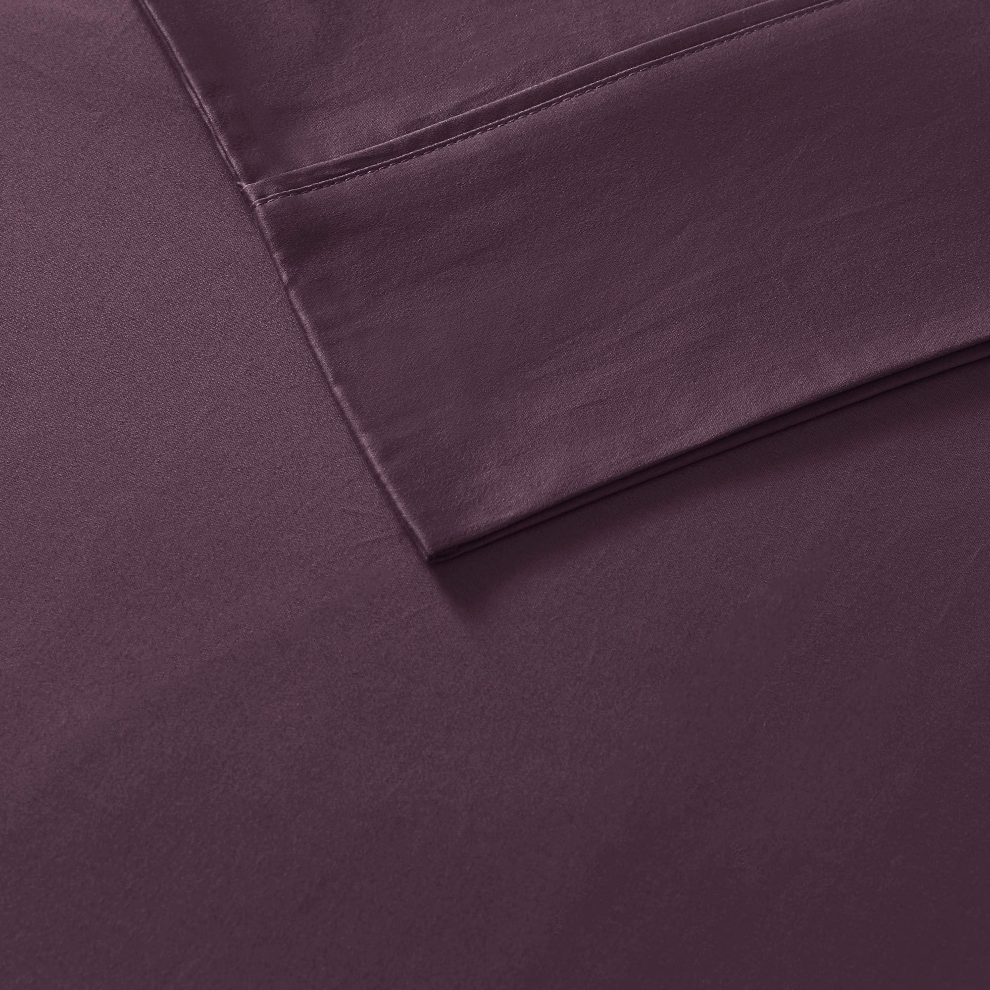 Madison Park 600 Thread Count Luxurious Hypoallergenic Ultra Soft Breathable 100% Pima Cotton 4 Piece Sheet Set, Queen, Plum