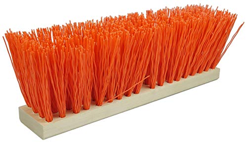 Weiler 42055 24" Street Broom, 5-1/4" Trim Length, Orange Polypropylene Fill, Made in The USA