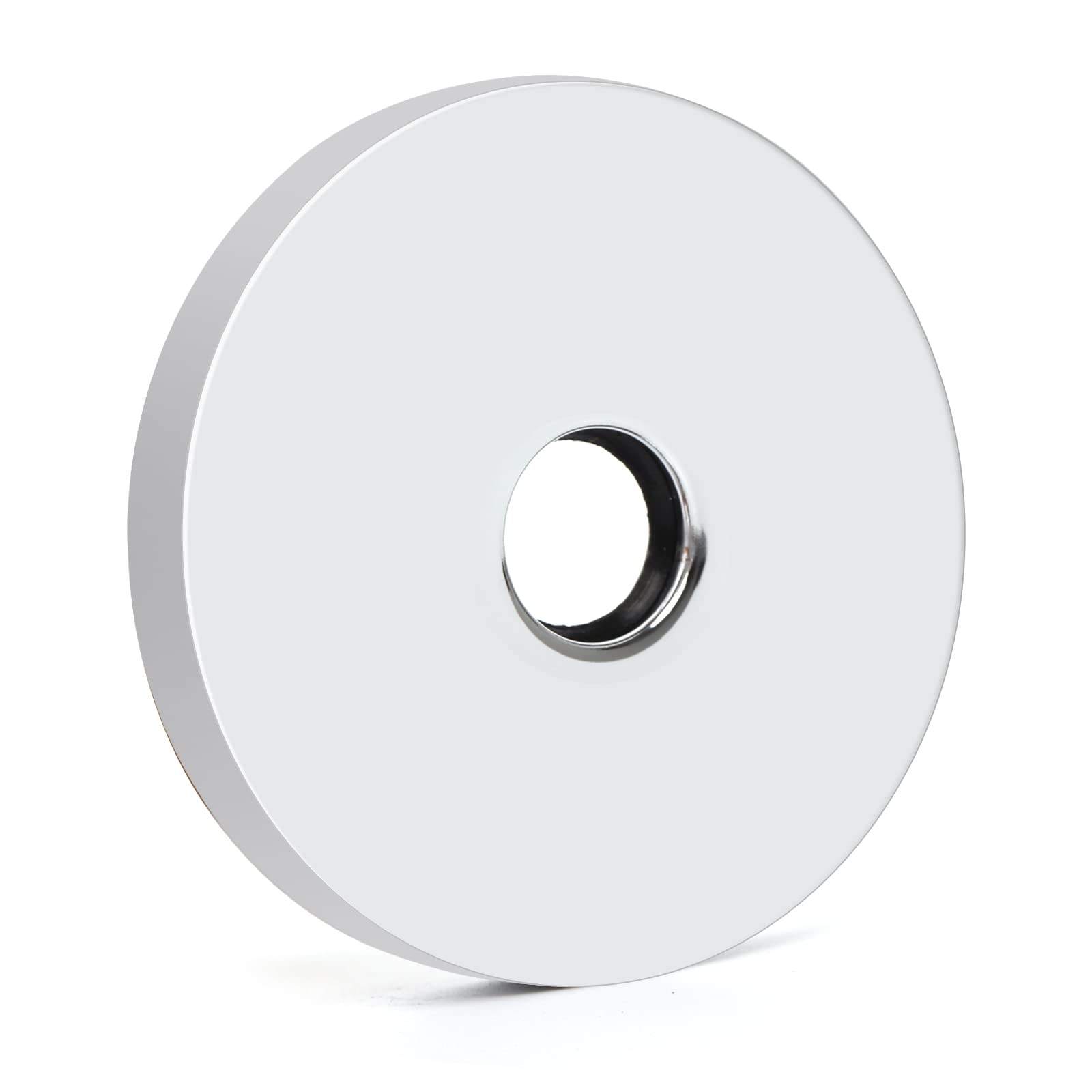 OPERMAXER 4 Inch Shower Arm Flange Oversized Plumbing Cover Plates, Universal Extra Large Replacement Escutcheon Cover Plate for Covering Gaps, Holes, Fits All Standard 1/2" Pipes, Chrome(1 PACK)