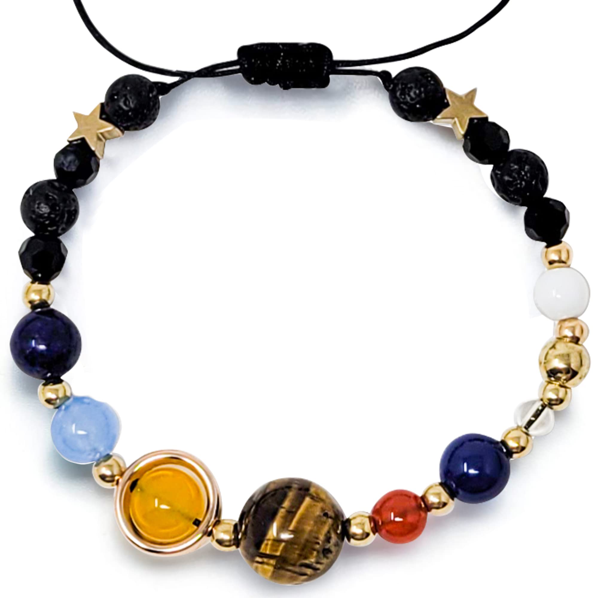 Nostalgish Solar System Bracelet [Better Quality, Lower Price] - Universe Galaxy The Eight Planets Guardian Star Natural Stone Beads Bracelet Strand Stretch Bangle Gifts Unisex