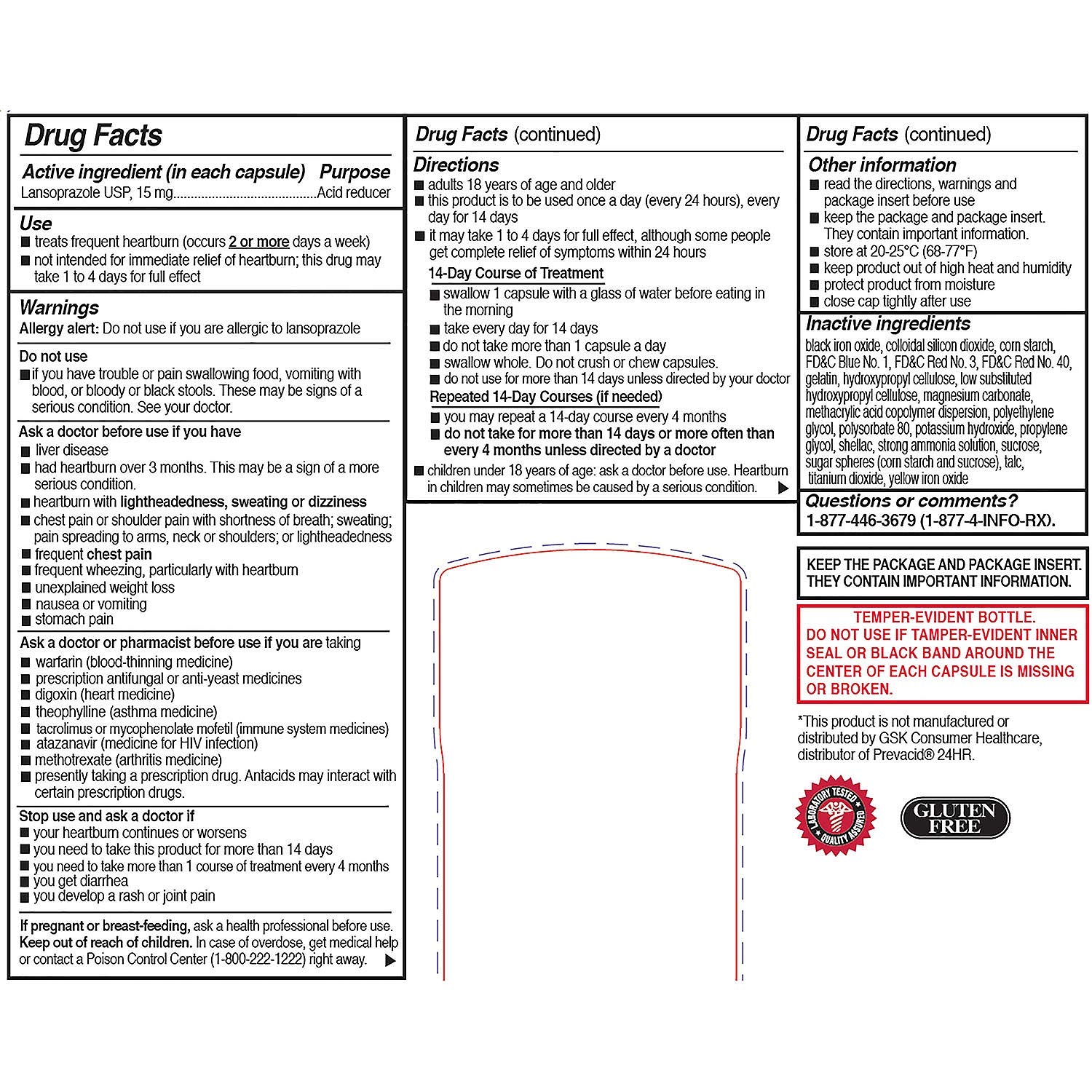 Members Mark Lansoprazole Delayed-Release Capsules, USP 15mg (42 Count)