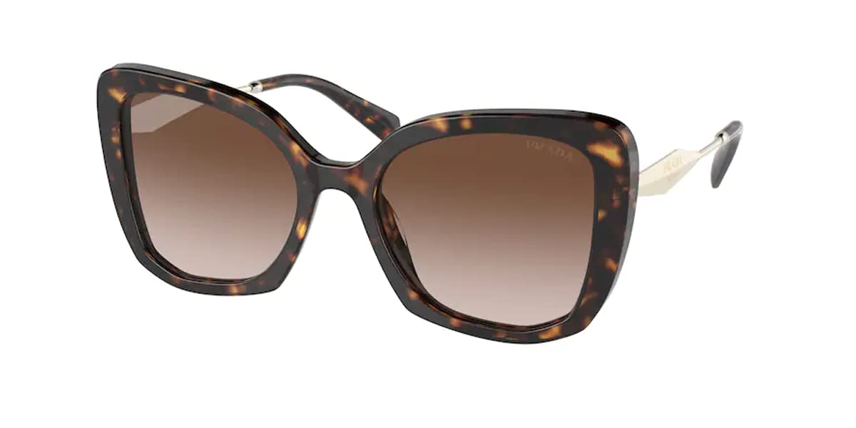 Prada PR03YS 2AU6S1 53MM Tortoise/Brown Gradient Cateye Sunglasses for Women + BUNDLE with Designer iWear Eyewear Kit