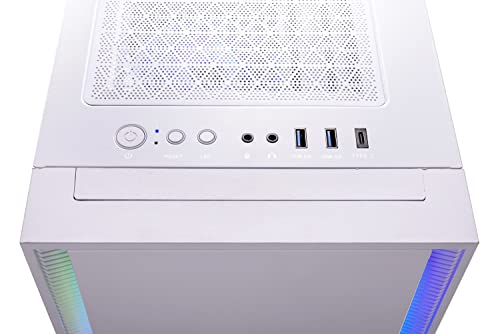 Skytech Gaming Shiva II Gaming PC Desktop – Intel Core i5 12400F 2.5 GHz, NVIDIA RTX 3060, 500GB NVME SSD, 16GB DDR4 RAM 3200, 650W Gold PSU, 11AC Wi-Fi, Windows 11 Home 64-bit,White