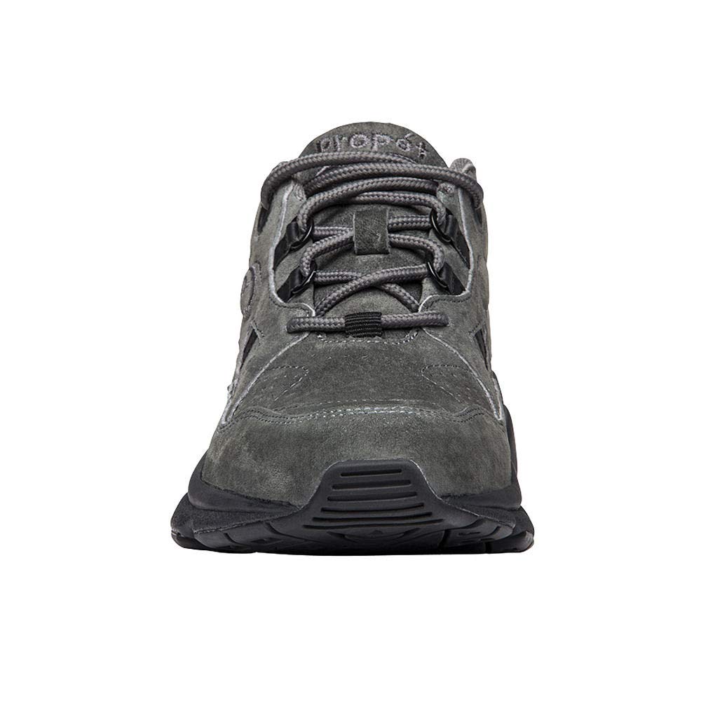 Propét Women Stability Walker Sneaker, Pewter Suede, 10 X-Wide