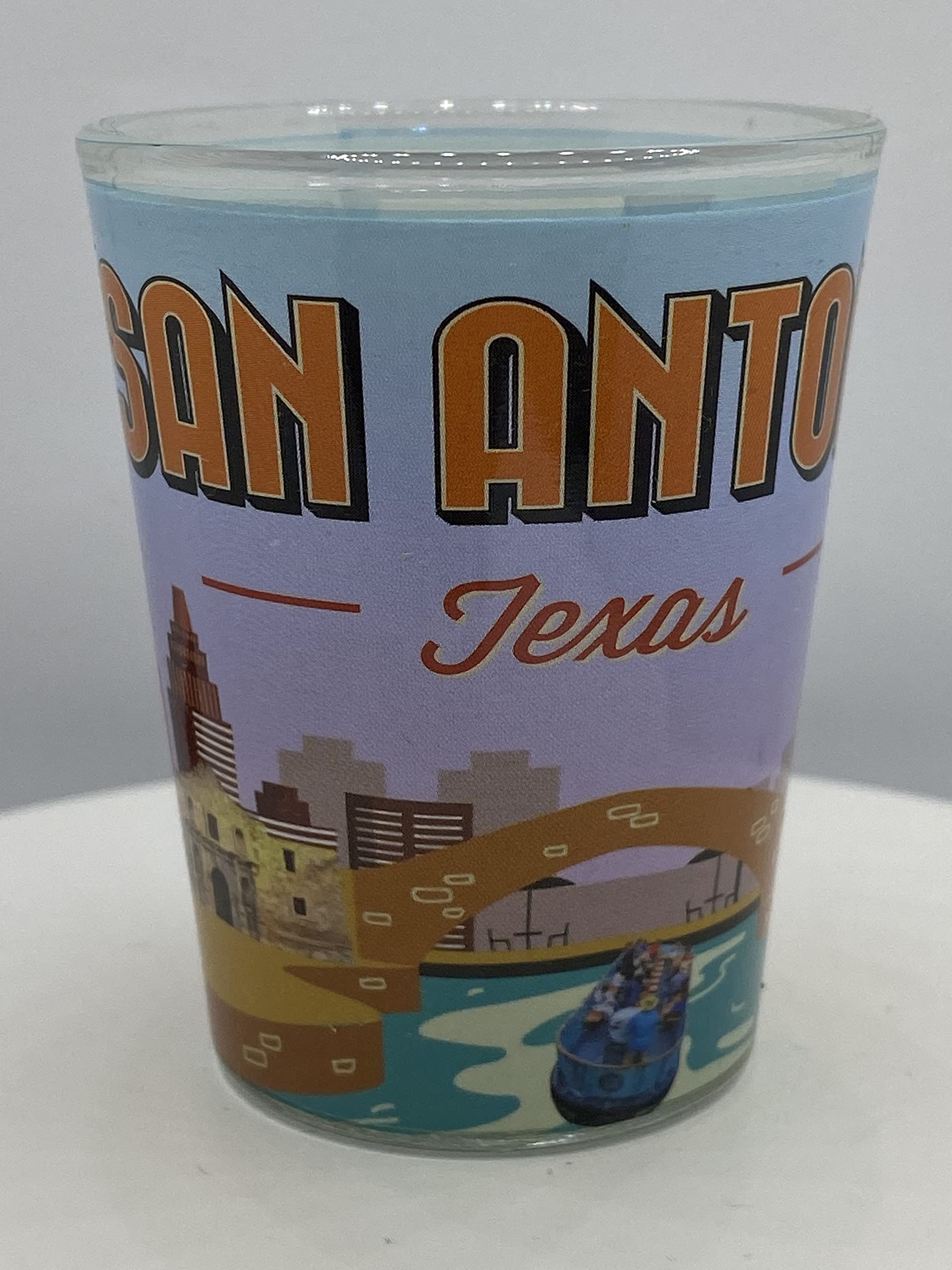 SAN ANTONIO Texas SHOT GLASS 2 OZ.