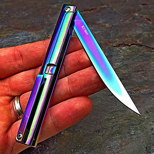 VORTEK Cavalier Gentleman's Folding Pocket Knife, Frame lock, 8Cr13MOV Blade, Ball Bearing Pivot, Everyday Carry