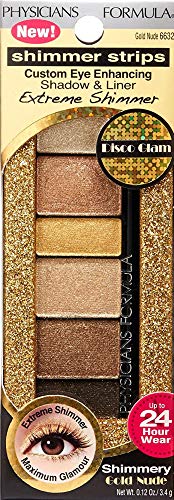 Physicians Formula Strips Custom Eye Enhancing Extreme Shimmer Shadow and Liner Disco Glam, Gold Nude, 0.12 Ounce