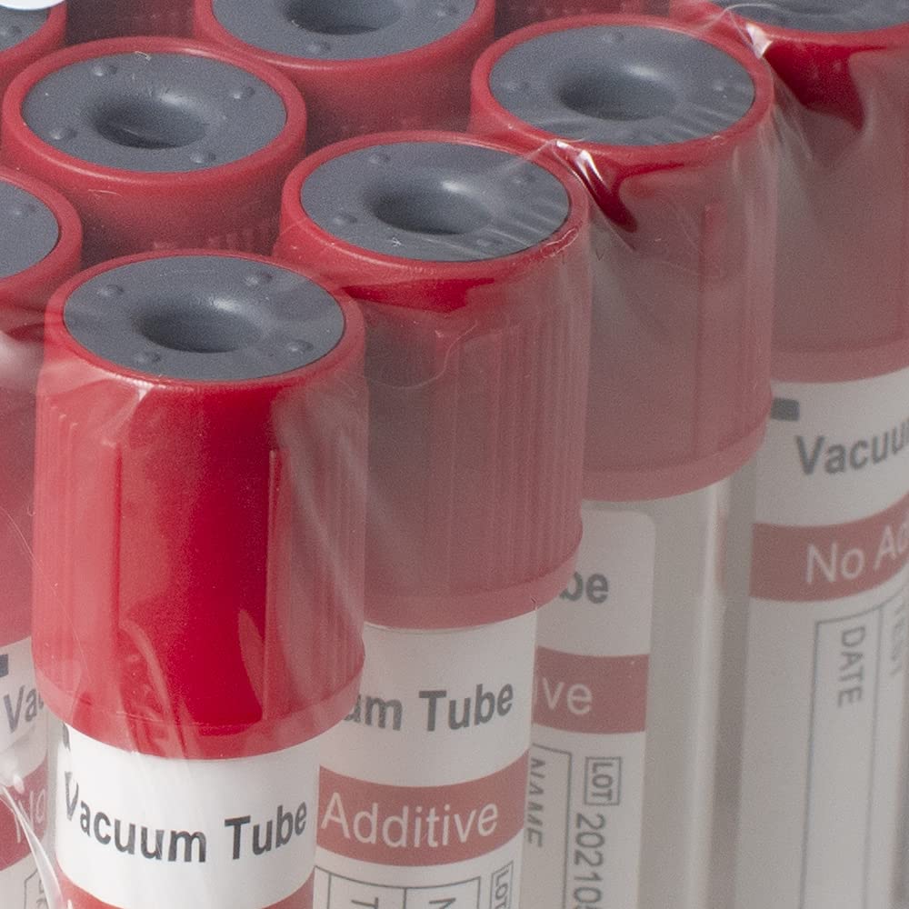 Veterinary Lab Vacuum Collection Tubes, 12 x 75mm, 5mL, 100pcs, Pet Supplies