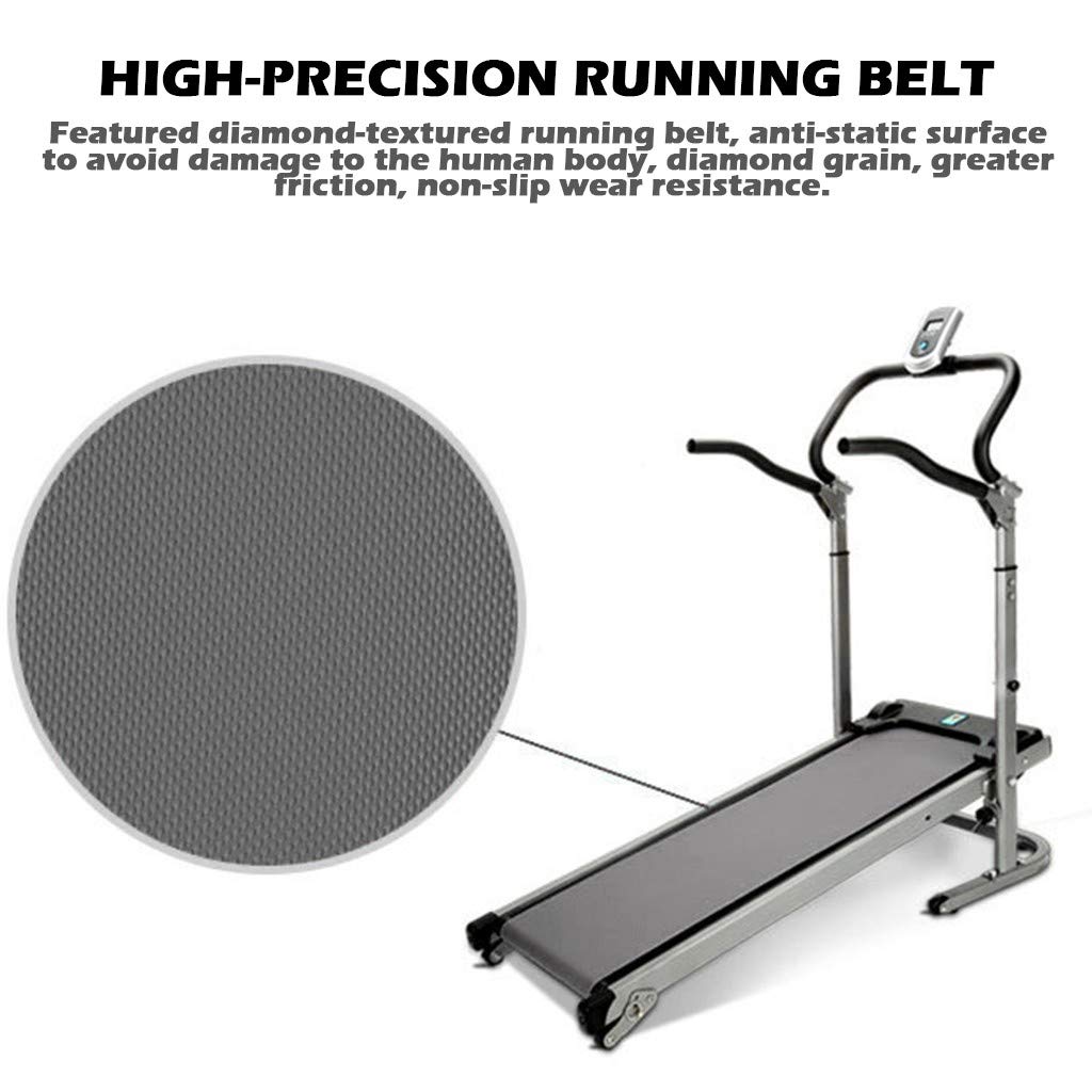 OKBOP Folding Manual Treadmill, 4-in-1 Foldable Under Desk Treadmills Machine for Small Space, Incline Compact Mini Walking Machine for Home Office, 300 lbs Weight Capacity (Black)