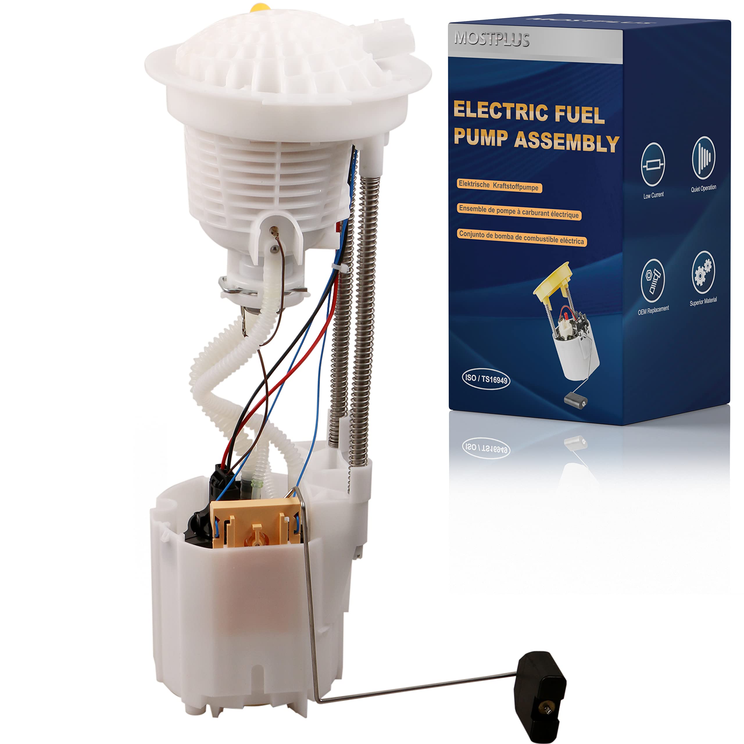 MOSTPLUS Electric Fuel Pump Assembly Compatible with 2004-2009 Dodge Ram 1500 2500 3500 V6 3.7L V8 4.7L 5.7L 5104694AB Replace E7186M E7182M